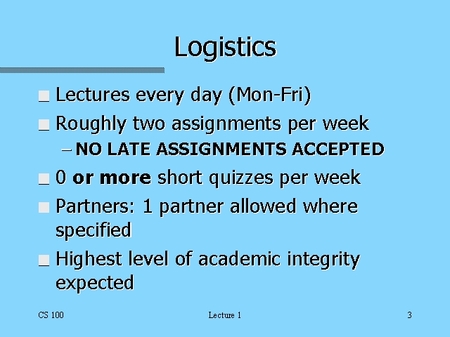 Logistics