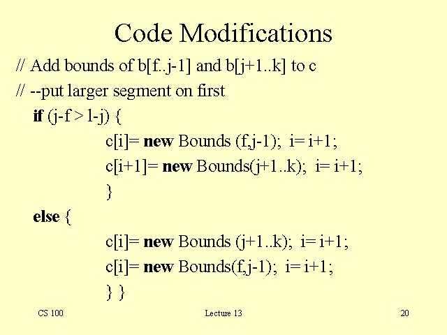 Code Modifications