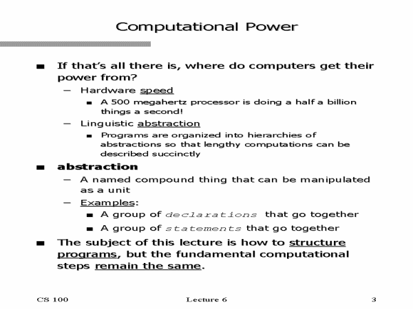 Computational Power