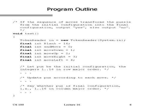 Program Outline