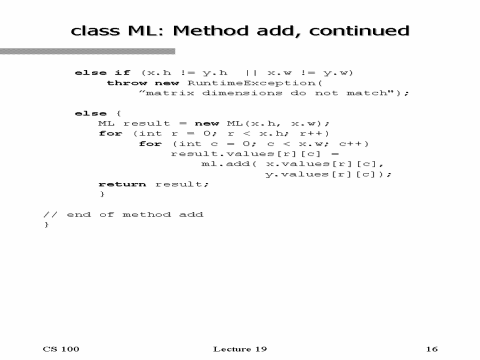 class ML: Method add, continued
