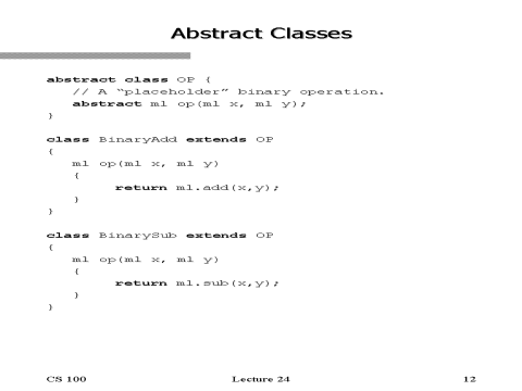 Abstract Classes