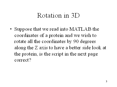 Rotation in 3D