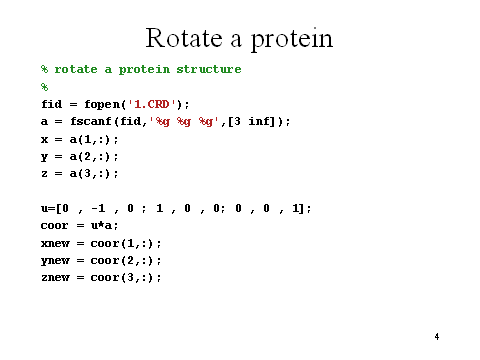 Rotate a protein