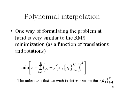 Polynomial interpolation