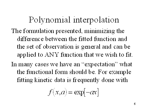 Polynomial interpolation