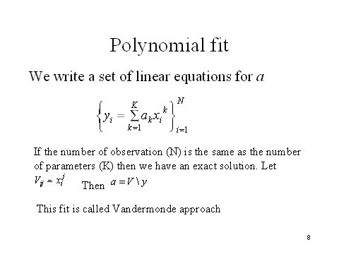 Polynomial fit