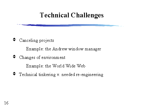 Technical Challenges