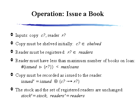 Operation: Issue a Book