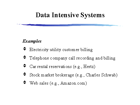Data Intensive Systems