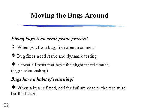 Moving the Bugs Around
