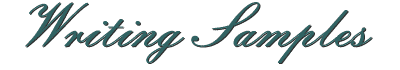 Joy Woller: Web/Writing Samples